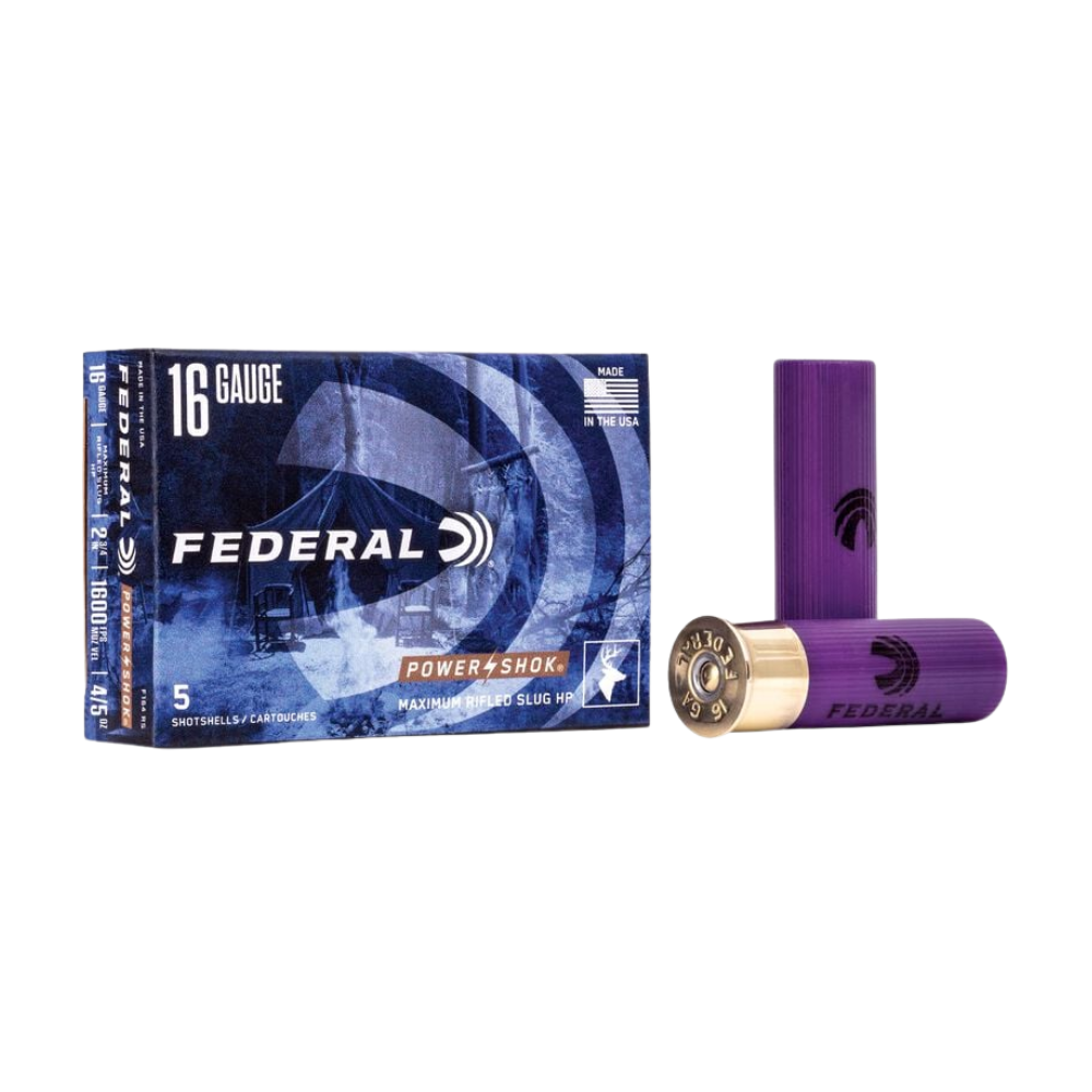 Federal 16GA 2 3/4 Rifle Slug 4/5OZ 1600fps - FWGC – Fishing World ...