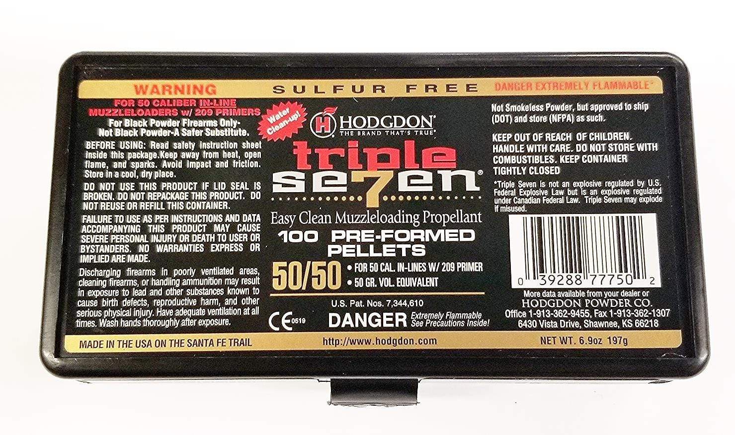 HODGDON TRIPLE 7 50/50 PELLETS 100PK – Fishing World - Hunting